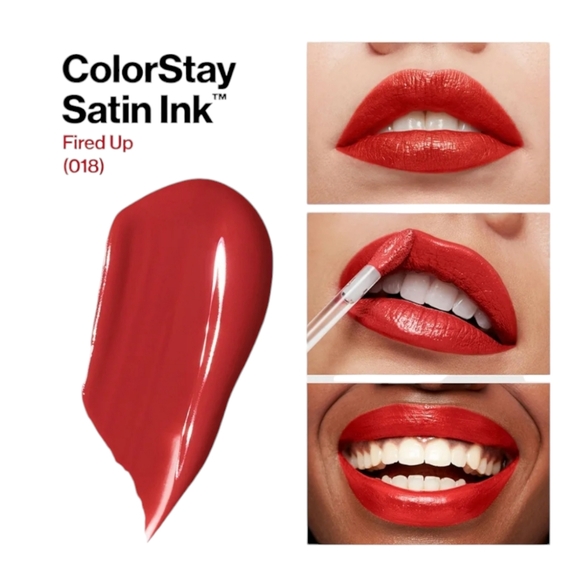 Revlon | Makeup | New Red Revlon Colorstay Liquid Lipstick Satin Ink 8 ...